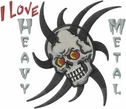 Heavy Metal Embroidery Design | AnnTheGran.com