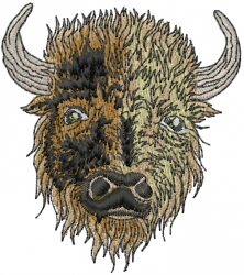 Buffalo Head Embroidery Design | AnnTheGran.com