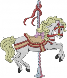 Carousel Horse Embroidery Design | AnnTheGran.com