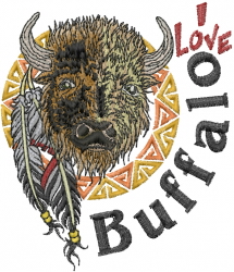 I Love Buffalo Embroidery Design | AnnTheGran.com