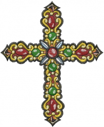 Jeweled Cross Embroidery Design | AnnTheGran.com
