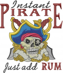 Just Add Rum Embroidery Design | AnnTheGran.com