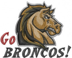 Go Broncos Embroidery Design | AnnTheGran.com