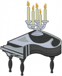 Grand Piano Embroidery Design | AnnTheGran.com