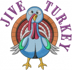Jive Turkey Embroidery Design | AnnTheGran.com