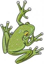 Tree Frog Embroidery Design | AnnTheGran.com
