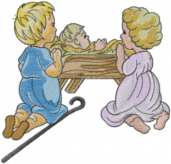 Christmas Nativity Embroidery Design | AnnTheGran.com