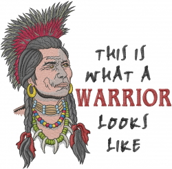 Warrior Embroidery Design | AnnTheGran.com