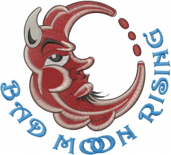 Bad Moon Rising Embroidery Design | AnnTheGran.com