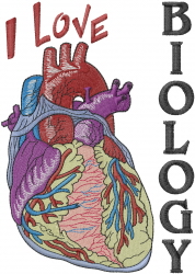 I Love Biology Embroidery Design | AnnTheGran.com