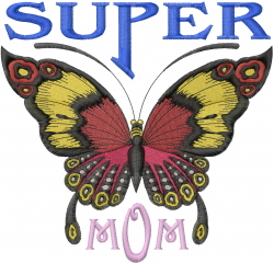 Super Mom Embroidery Design | AnnTheGran.com
