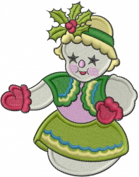 Snow Lady Embroidery Design | AnnTheGran.com