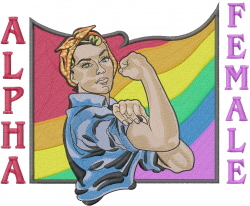Alpha Female Embroidery Design | AnnTheGran.com