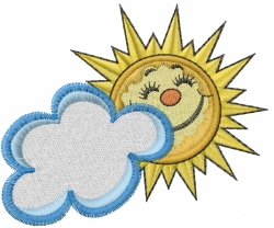 Smiley Sun Embroidery Design | AnnTheGran.com