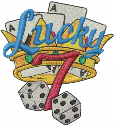 Lucky 7 Embroidery Design | AnnTheGran.com