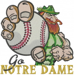 Go Notre Dame Embroidery Design | AnnTheGran.com