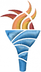 Olympic Torch Embroidery Design | AnnTheGran.com