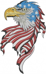 American Flag Eagle Embroidery Design | AnnTheGran.com