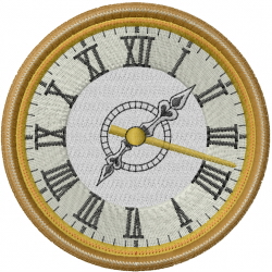 Antique Clock Embroidery Design | AnnTheGran.com