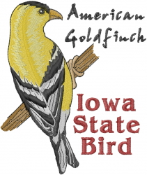 Iowa State Bird Embroidery Design | AnnTheGran.com