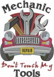 Mechanic Tools Embroidery Design | AnnTheGran.com