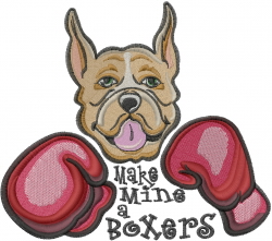 Make Mine A Boxer Embroidery Design | AnnTheGran.com