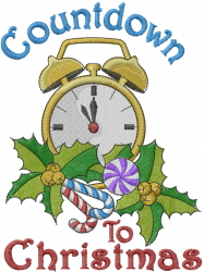 Countdown Clock Embroidery Design | AnnTheGran.com