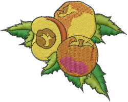 Peaches Embroidery Design | AnnTheGran.com