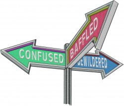 Confused Signs Embroidery Design | AnnTheGran.com