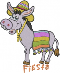 Donkey Fiesta Embroidery Design | AnnTheGran.com