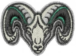 Ram Head Embroidery Design | AnnTheGran.com