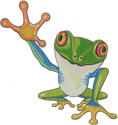 Tree Frog Embroidery Design | AnnTheGran.com