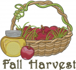 Fall Harvest Embroidery Design | AnnTheGran.com
