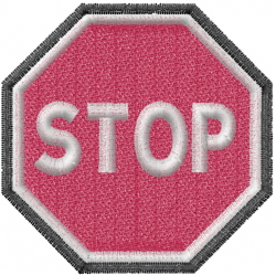 Stop Sign Embroidery Design | AnnTheGran.com
