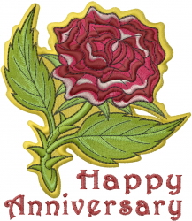 Happy Anniversary Embroidery Design | AnnTheGran.com