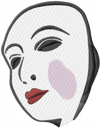Drama Mask Embroidery Design | AnnTheGran.com
