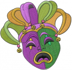 Frown Mask Embroidery Design | AnnTheGran.com