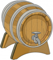 Beer Keg Embroidery Design | AnnTheGran.com