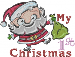 My First Christmas Embroidery Design | AnnTheGran.com