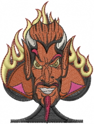 Devil Spade Embroidery Design | AnnTheGran.com