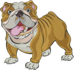 Bulldog Embroidery Design | AnnTheGran.com