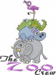 The Zoo Crew Embroidery Design | AnnTheGran.com