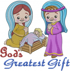 Gods Greatest Gift Embroidery Design | AnnTheGran.com