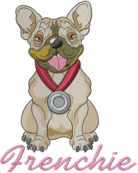 Frenchie Bulldog Embroidery Design | AnnTheGran.com
