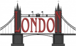 London Bridge Embroidery Design | AnnTheGran.com