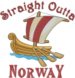 Straight Outta Norway Embroidery Design | AnnTheGran.com