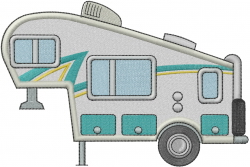 Camper Trailer Embroidery Design | AnnTheGran.com