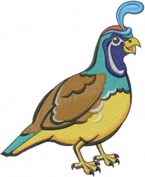 California Quail Embroidery Design | AnnTheGran.com