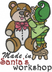 Santas Workshop Embroidery Design | AnnTheGran.com