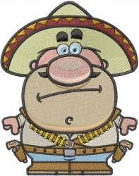 Mexican Bandito Embroidery Design | AnnTheGran.com